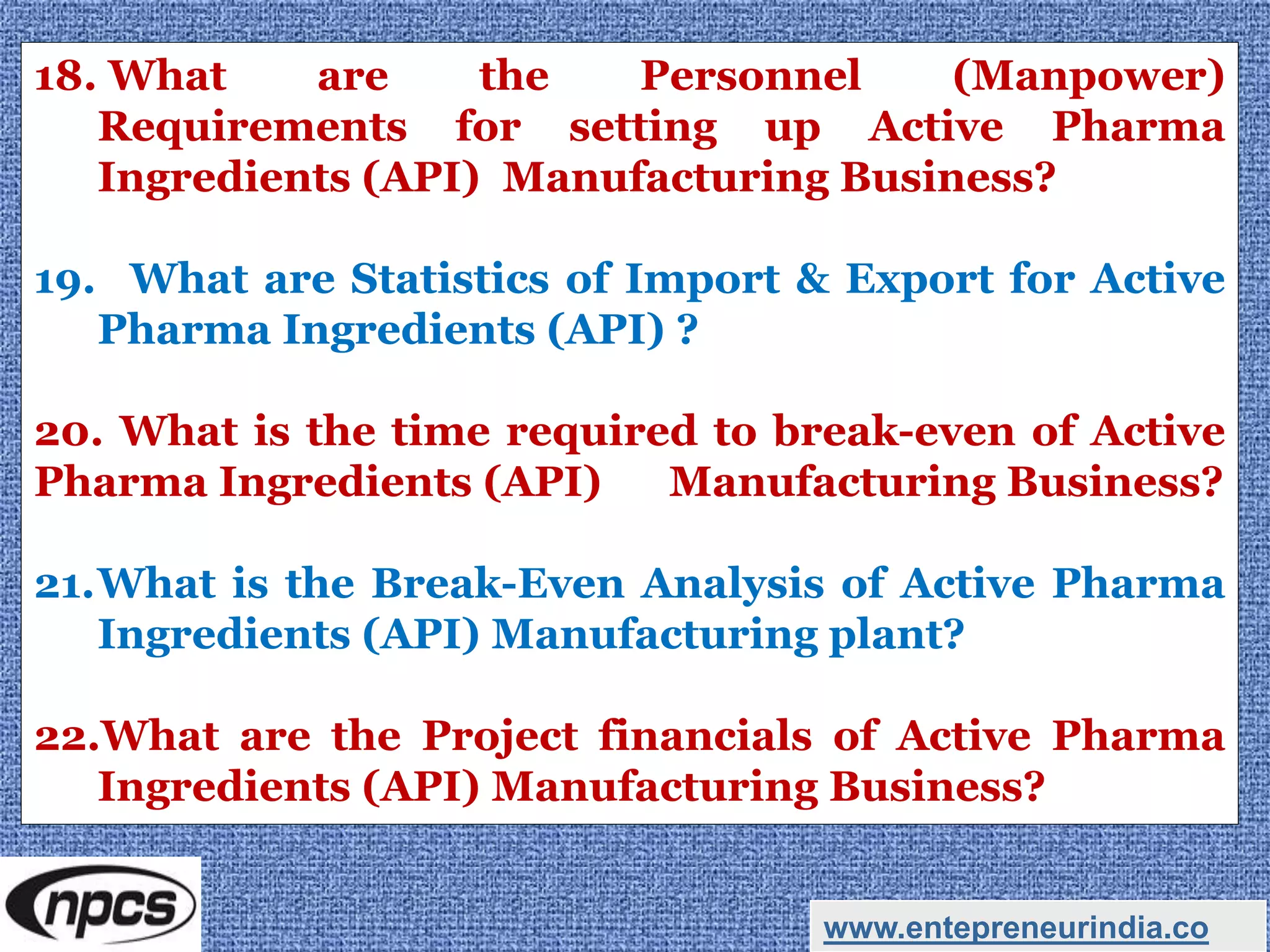 Production of active pharma ingredients (api) (amoxicillin trihydrate ...