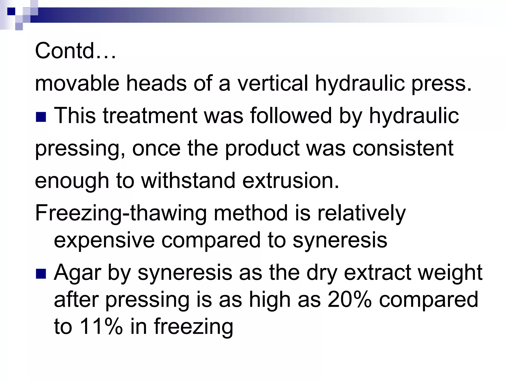 Production of agarose | PPTX