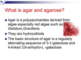 Production of agarose | PPTX