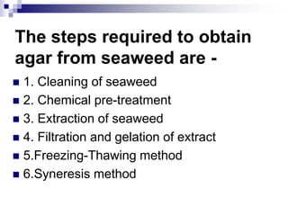 Production of agarose | PPTX