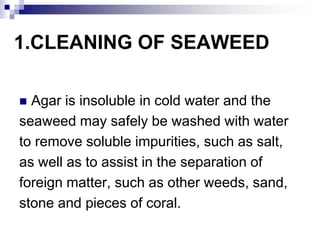 Production of agarose | PPTX