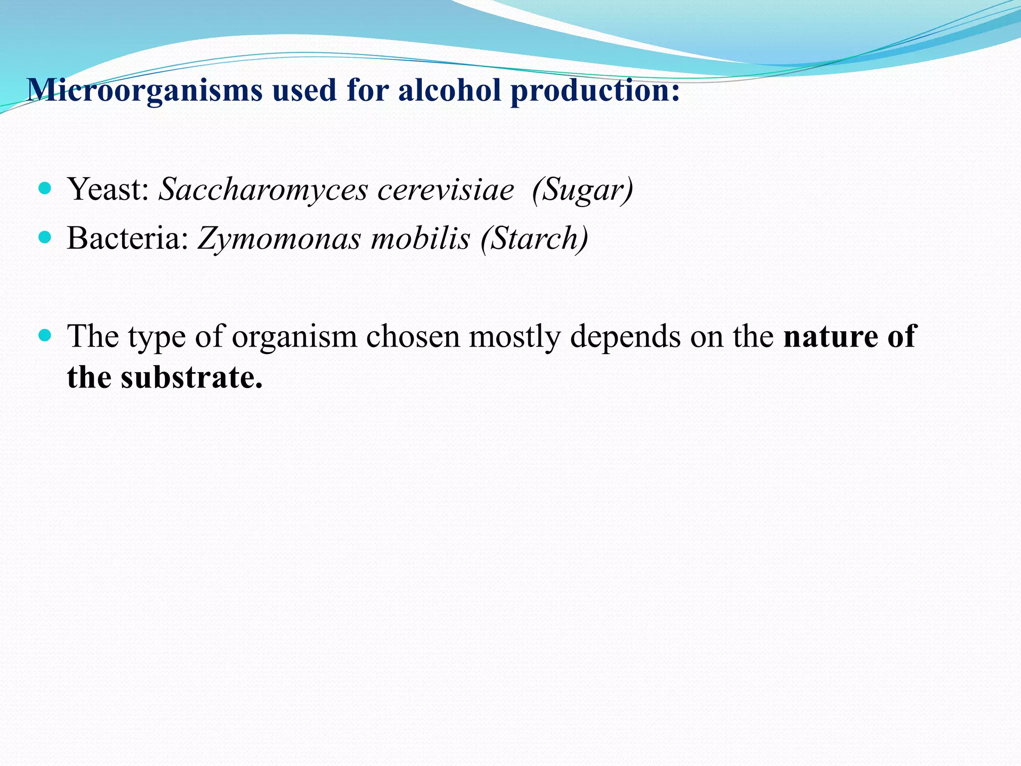 Production of alcohol | PPTX