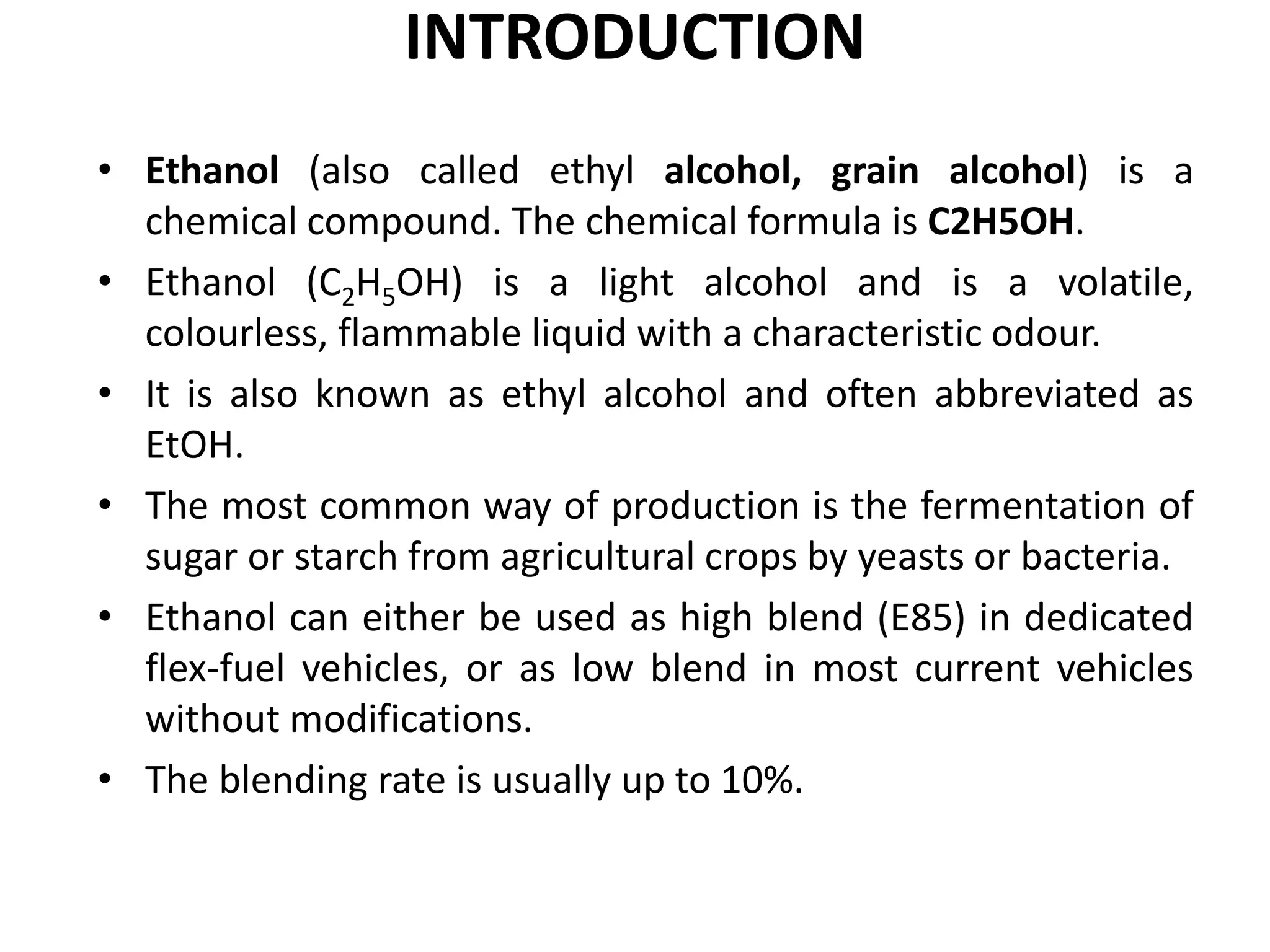 Production of alcohol | PPTX