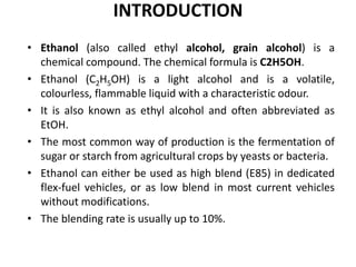 Production of alcohol | PPTX
