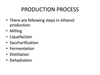 Production of alcohol | PPTX