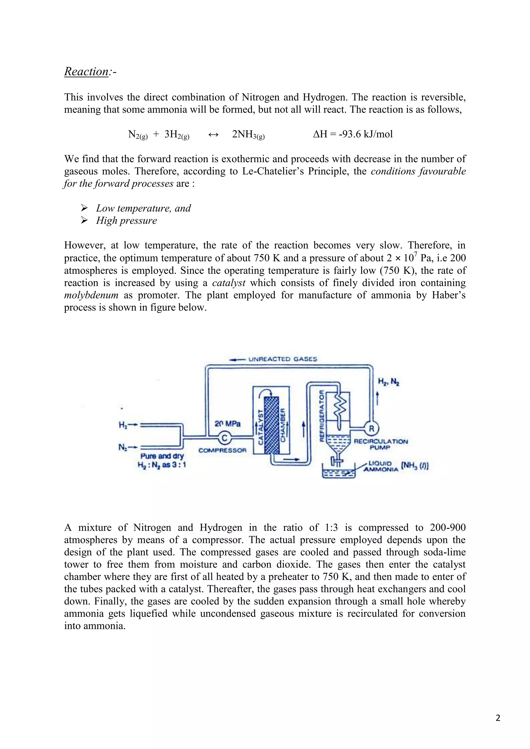 Production of Ammonia | DOCX