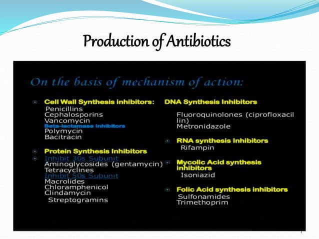 Production of Antibiotics | PPT | Chemistry | Science
