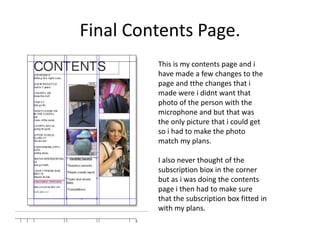 Production of a school magazine contents page, | PPT