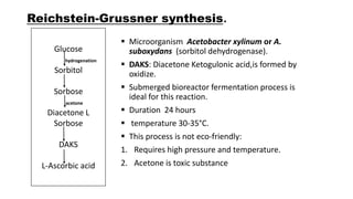 Production of ascorbic acid/vitamin c | PPTX