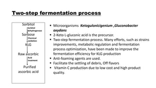 Production of ascorbic acid/vitamin c | PPTX