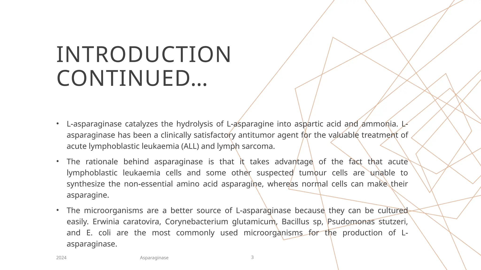 Production of Asparaginase Enzyme, An Antitumor Agent | PPTX
