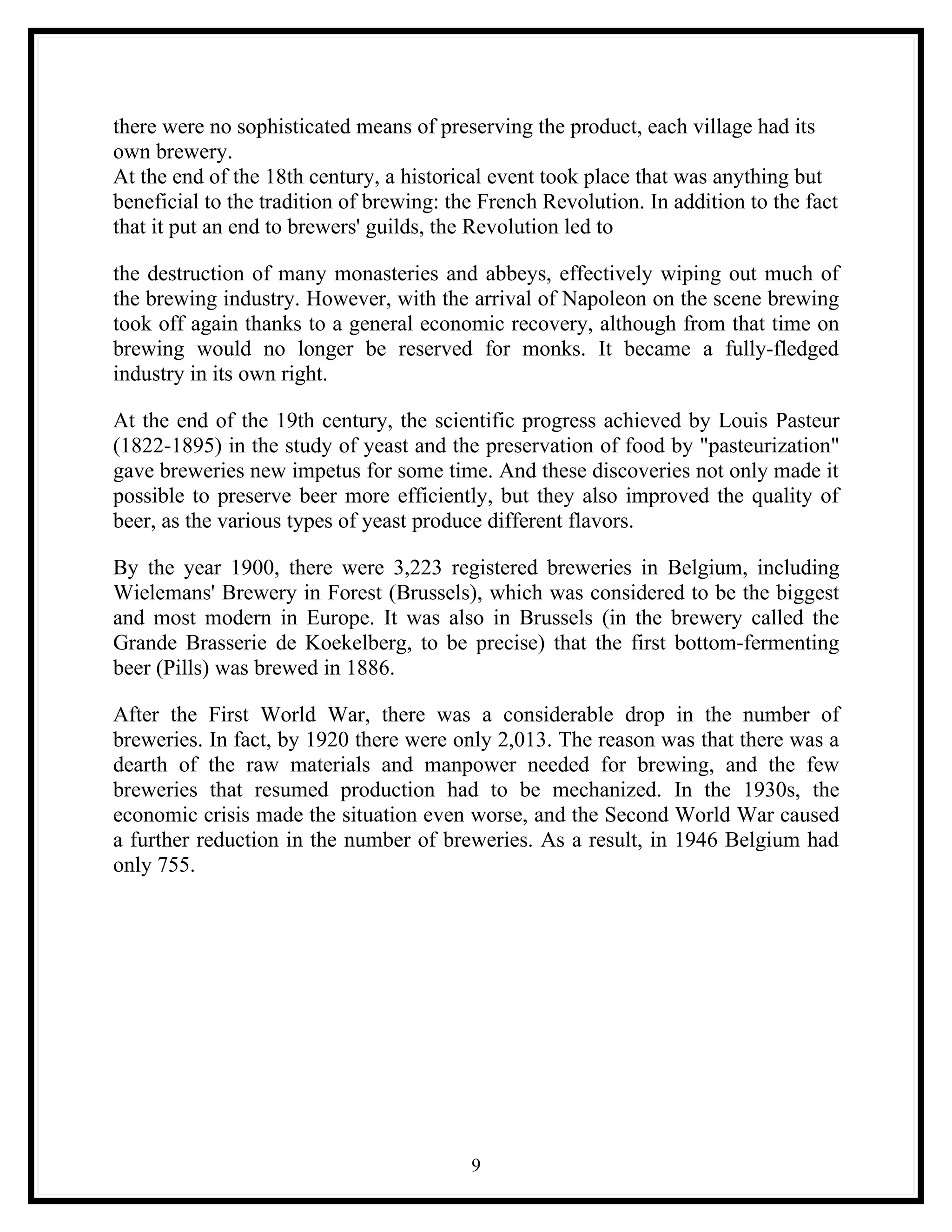 Production Of Beer By The Process Of Fermentation In Bioreactor | DOC