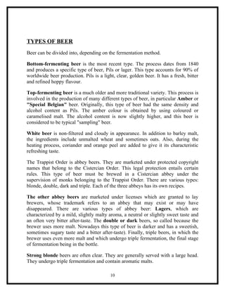 Production Of Beer By The Process Of Fermentation In Bioreactor | DOC