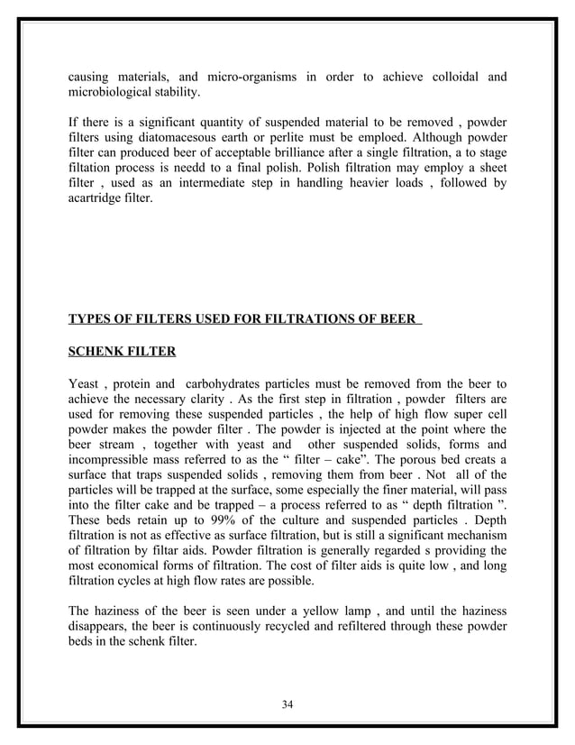 Production Of Beer By The Process Of Fermentation In Bioreactor | DOC ...