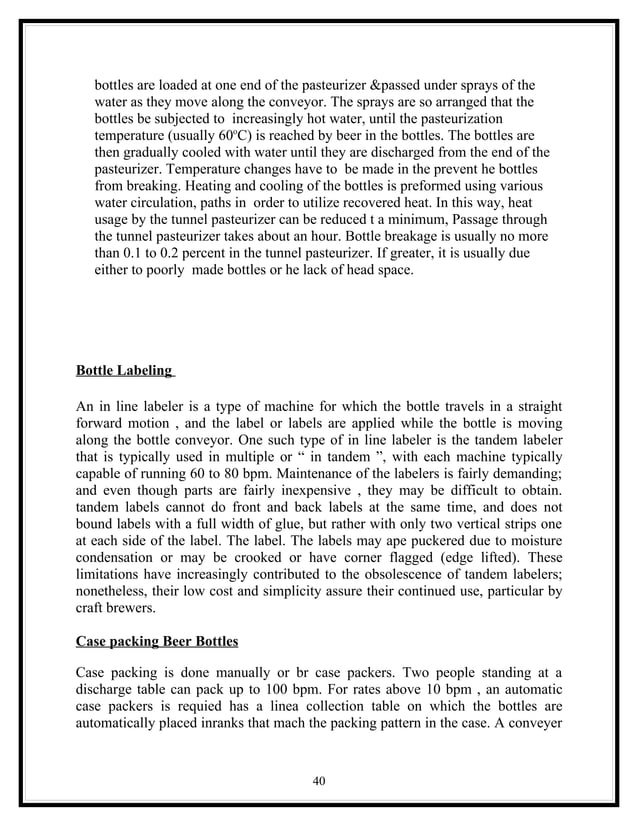 Production Of Beer By The Process Of Fermentation In Bioreactor | DOC ...