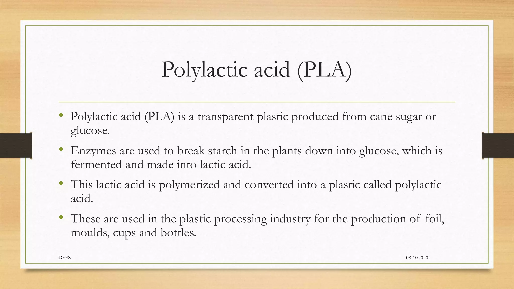 Production of biodegradable. plastic | PPTX