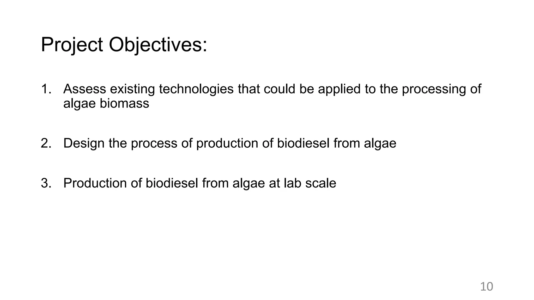 Production of biodiesel from algae | PPTX
