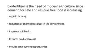 "Production of Bio – fertilizers" .pptx