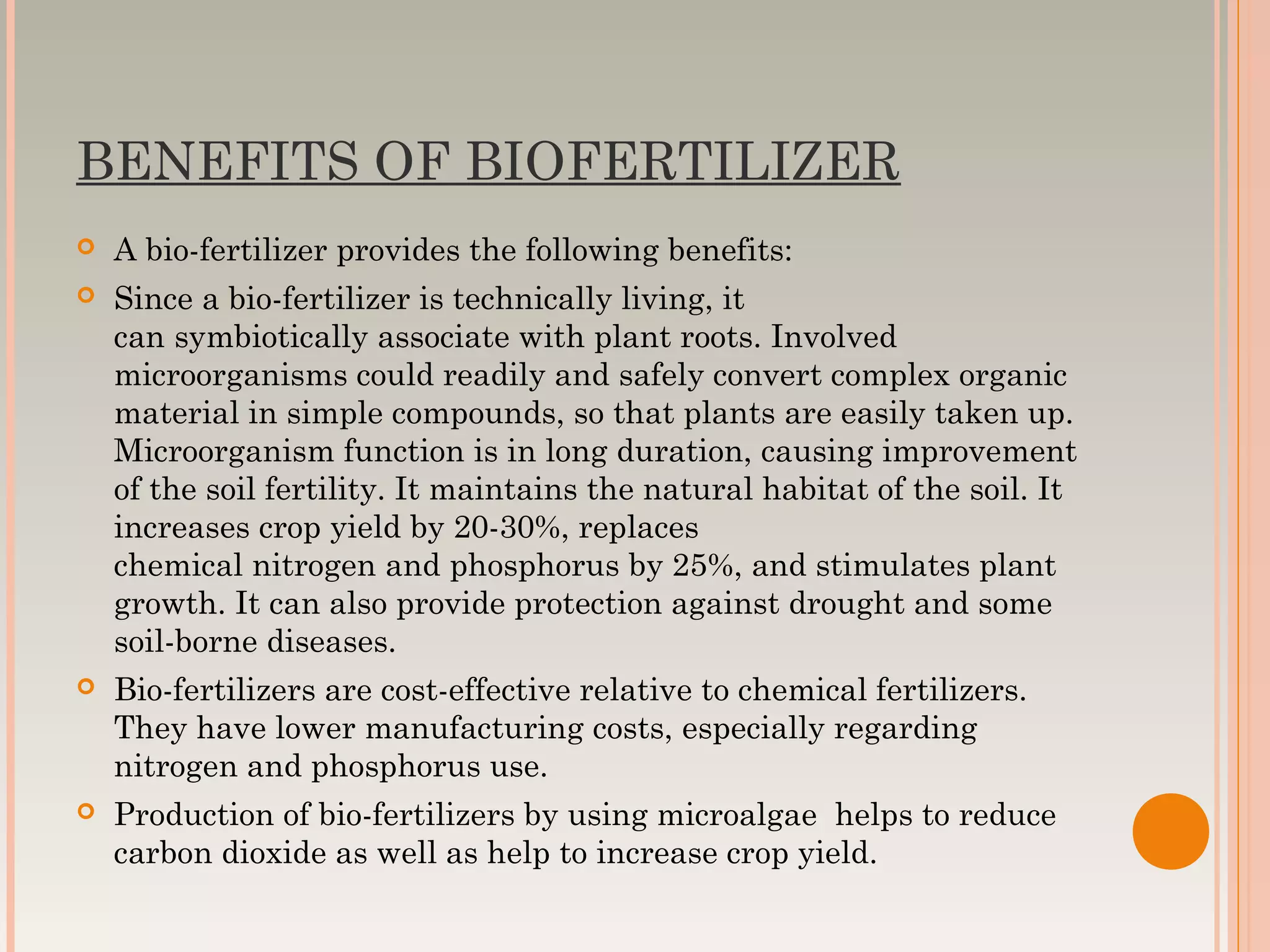 Production of biofertilizer(anabaena and nostoc) using co2 | PPT