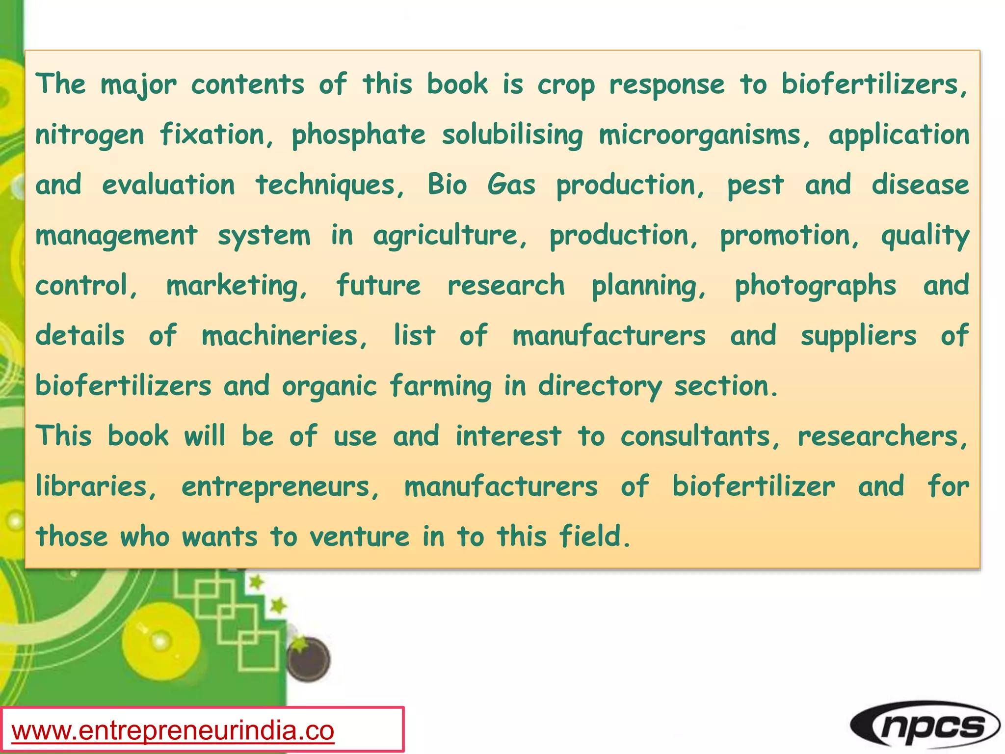 Production of Biofertilizers and Organic Farming - Food and Agriculture ...