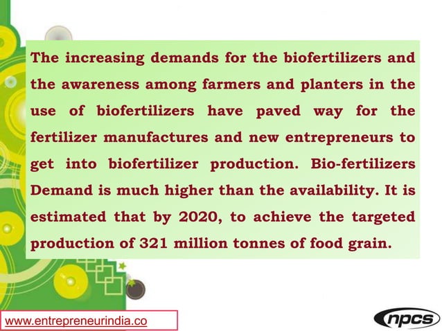 Production of Biofertilizers and Organic Farming - Food and Agriculture | PPTX | Agriculture ...