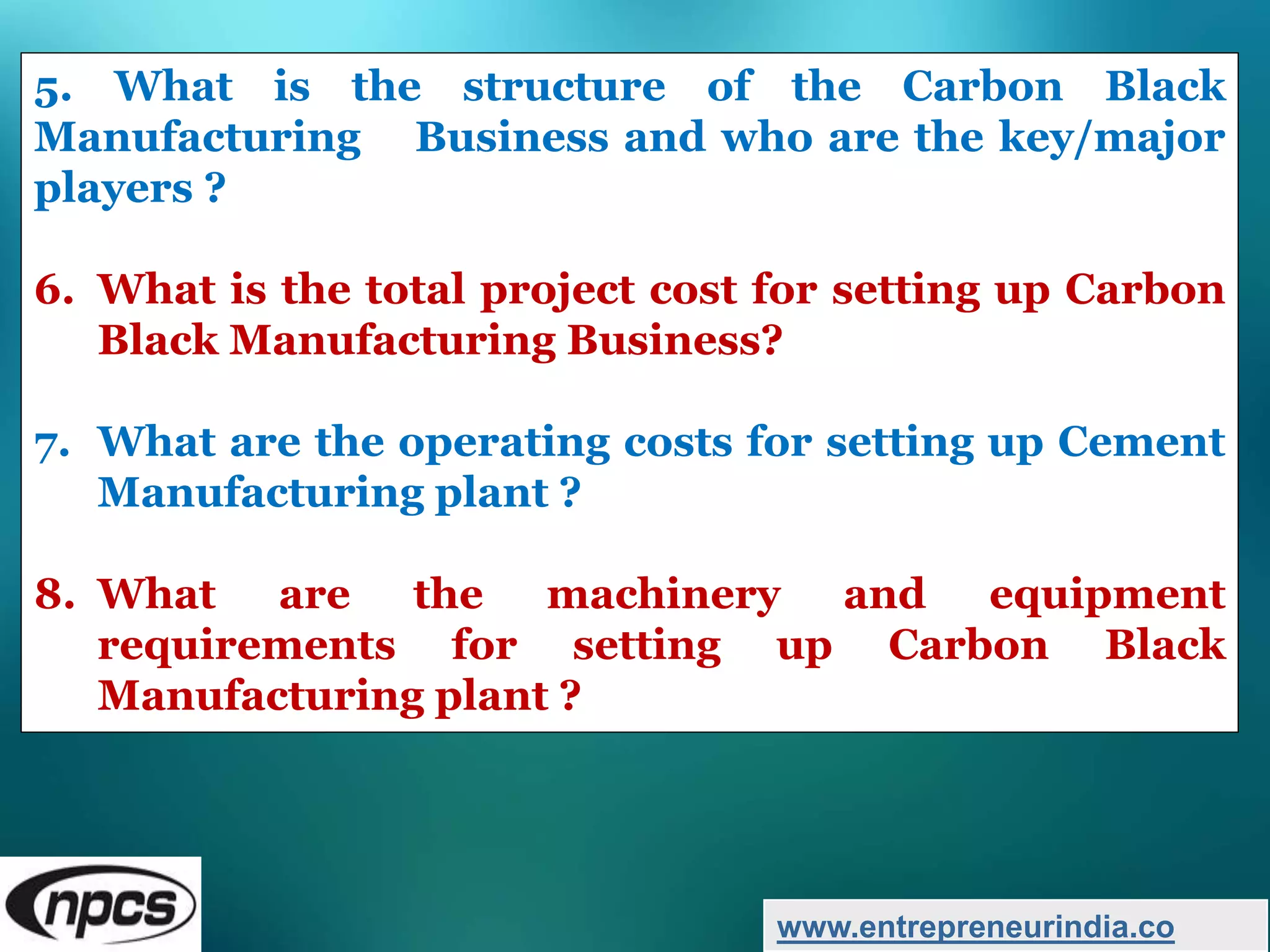 Production of carbon black. | PPTX