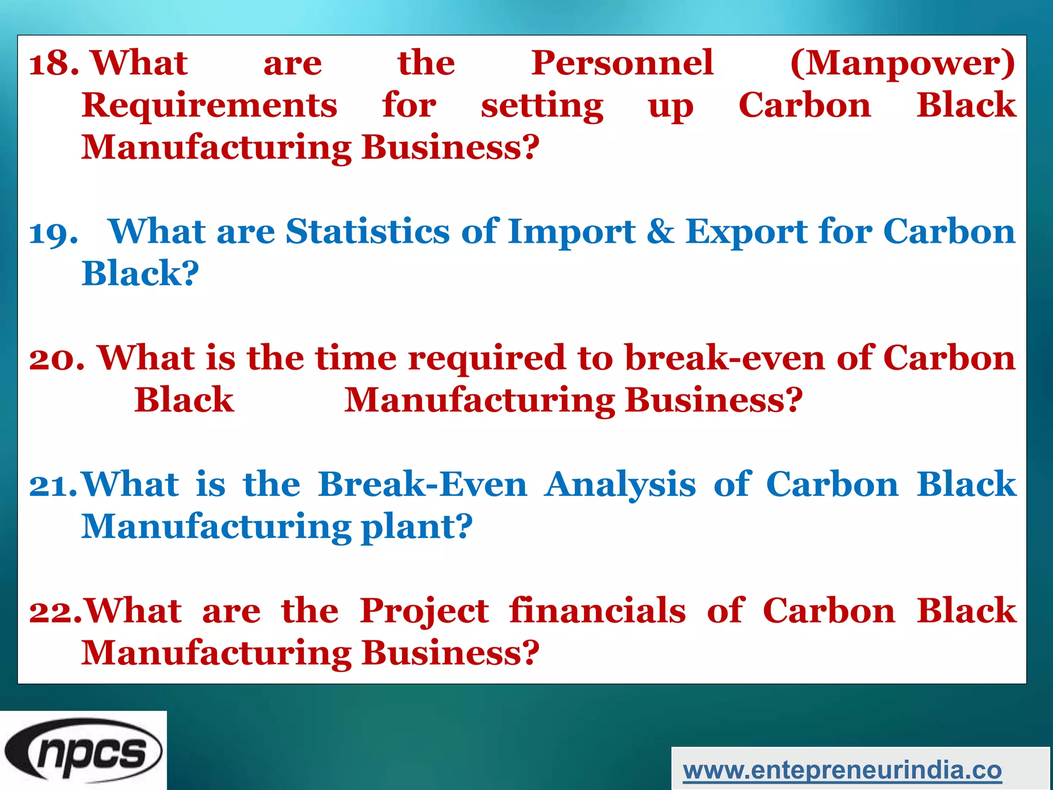 Production of carbon black. | PPTX