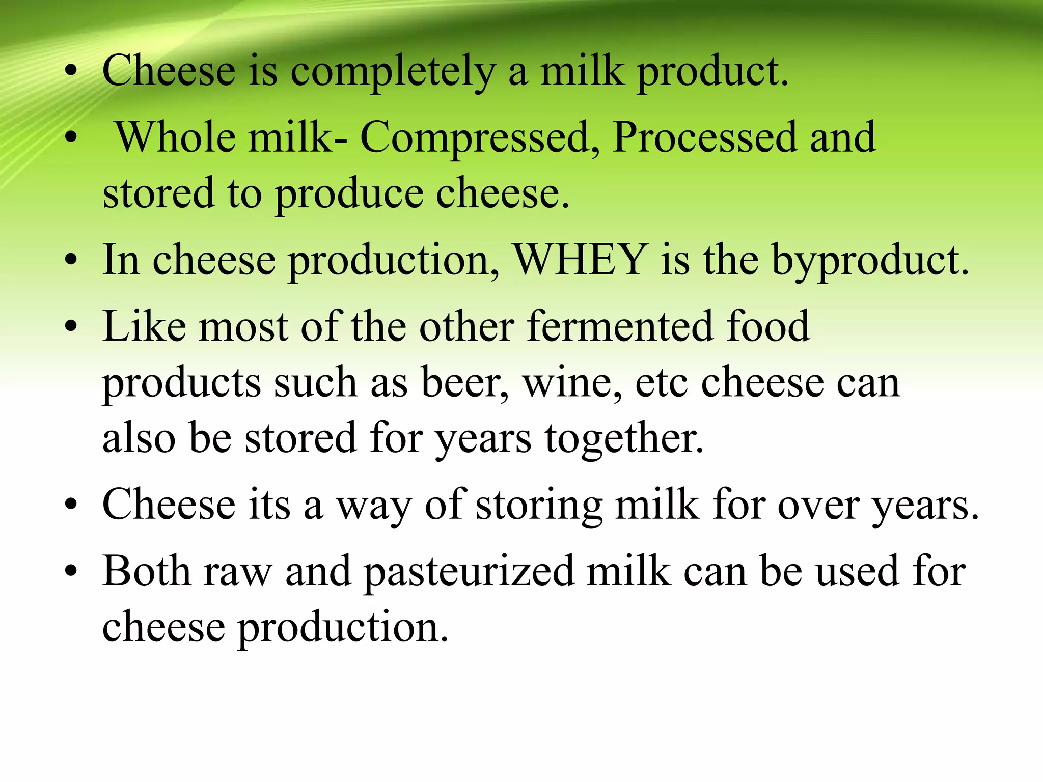 Production of cheese | PPTX