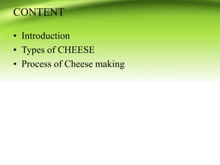 Production of cheese | PPTX