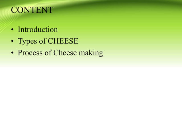 Production of cheese | PPTX