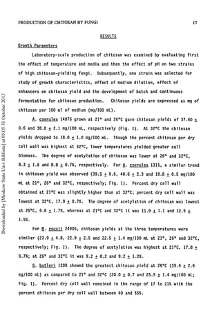 Production of chitosan by fungi | PDF