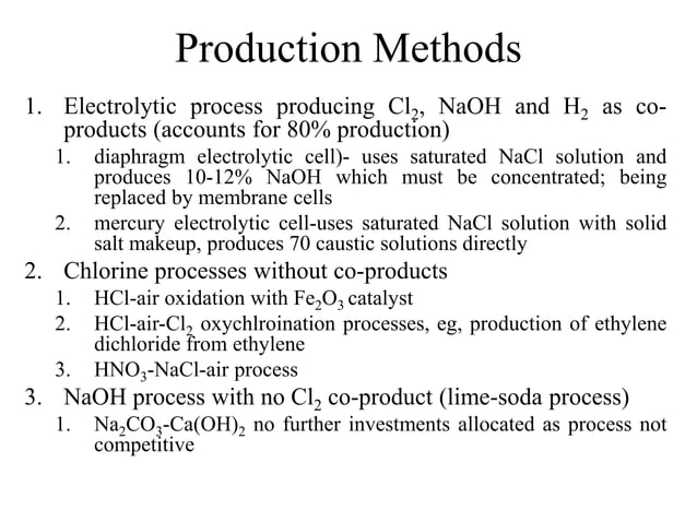 Production of Chlorine and Caustic soda.pdf | Chemistry | Science