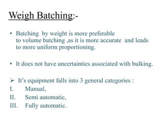 Production of concrete | PPTX