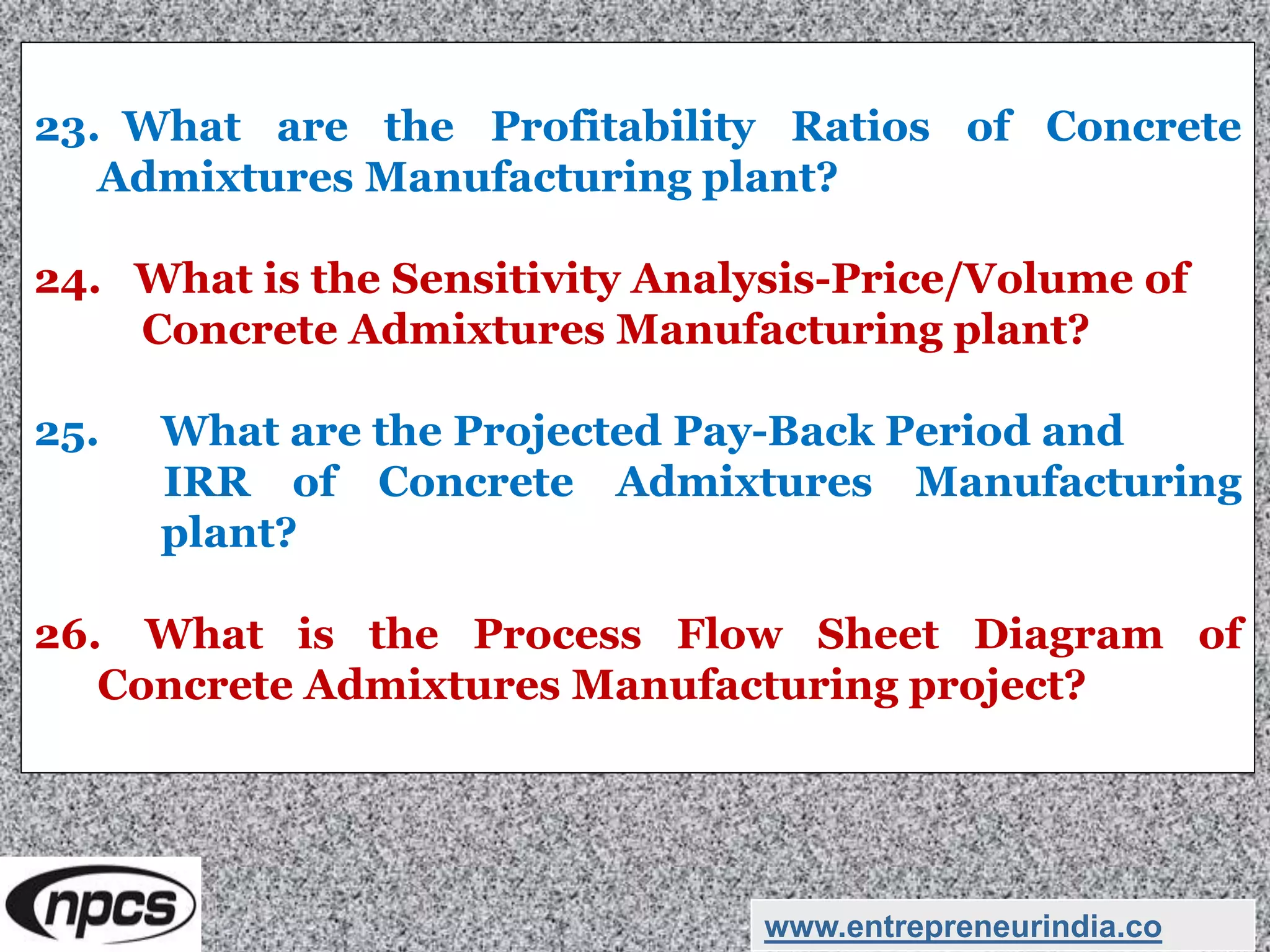 Production of Concrete Admixtures (Additives). Construction Chemicals ...