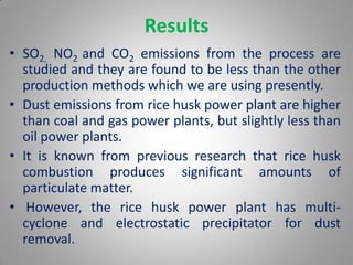 Production of Electricity from Rice Husk | PPTX