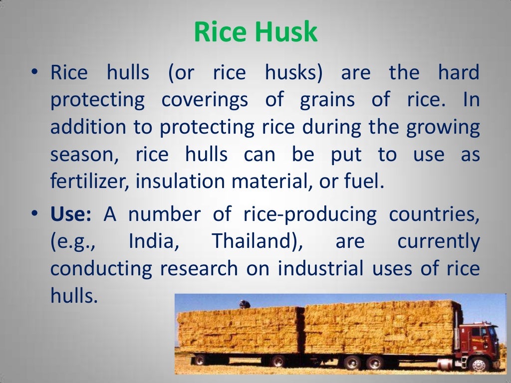 Production of Electricity from Rice Husk