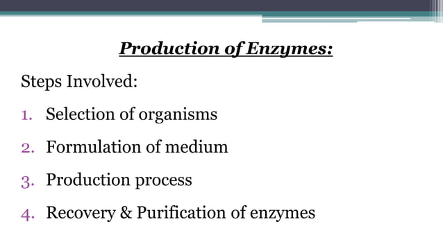 Production of enzymes | PPTX | Chemistry | Science