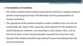 Production of enzymes | PPTX