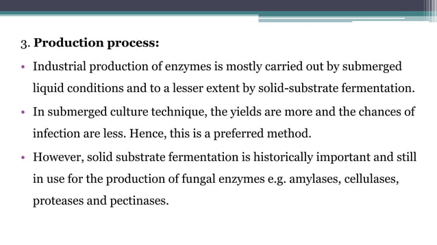 Production of enzymes | PPTX | Chemistry | Science