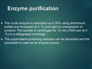 Production of enzymes ppt | PPTX | Food & Drink