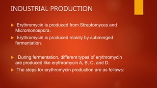 Production of erythromycin | PPTX