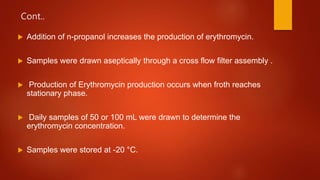 Production of erythromycin | PPTX