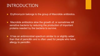 Production of erythromycin | PPTX