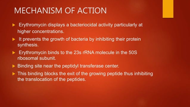 Production of erythromycin | PPTX | Chemistry | Science