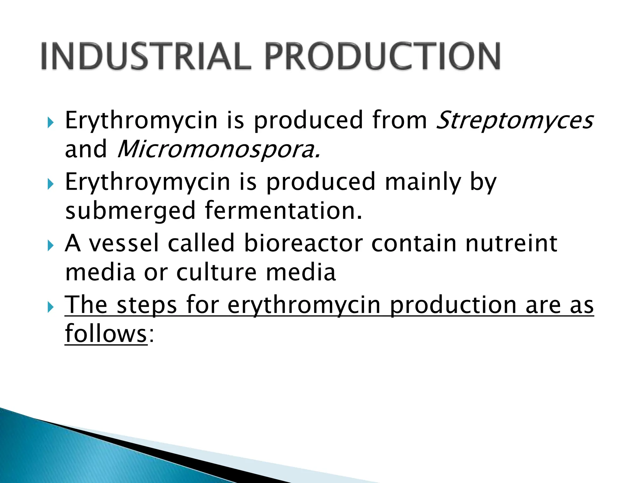 Production of Erythromycin microbiology.pptx