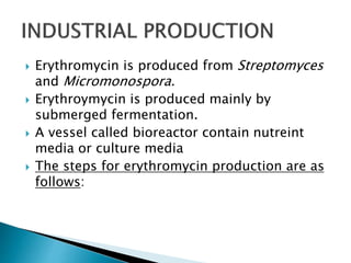 Production of Erythromycin microbiology.pptx