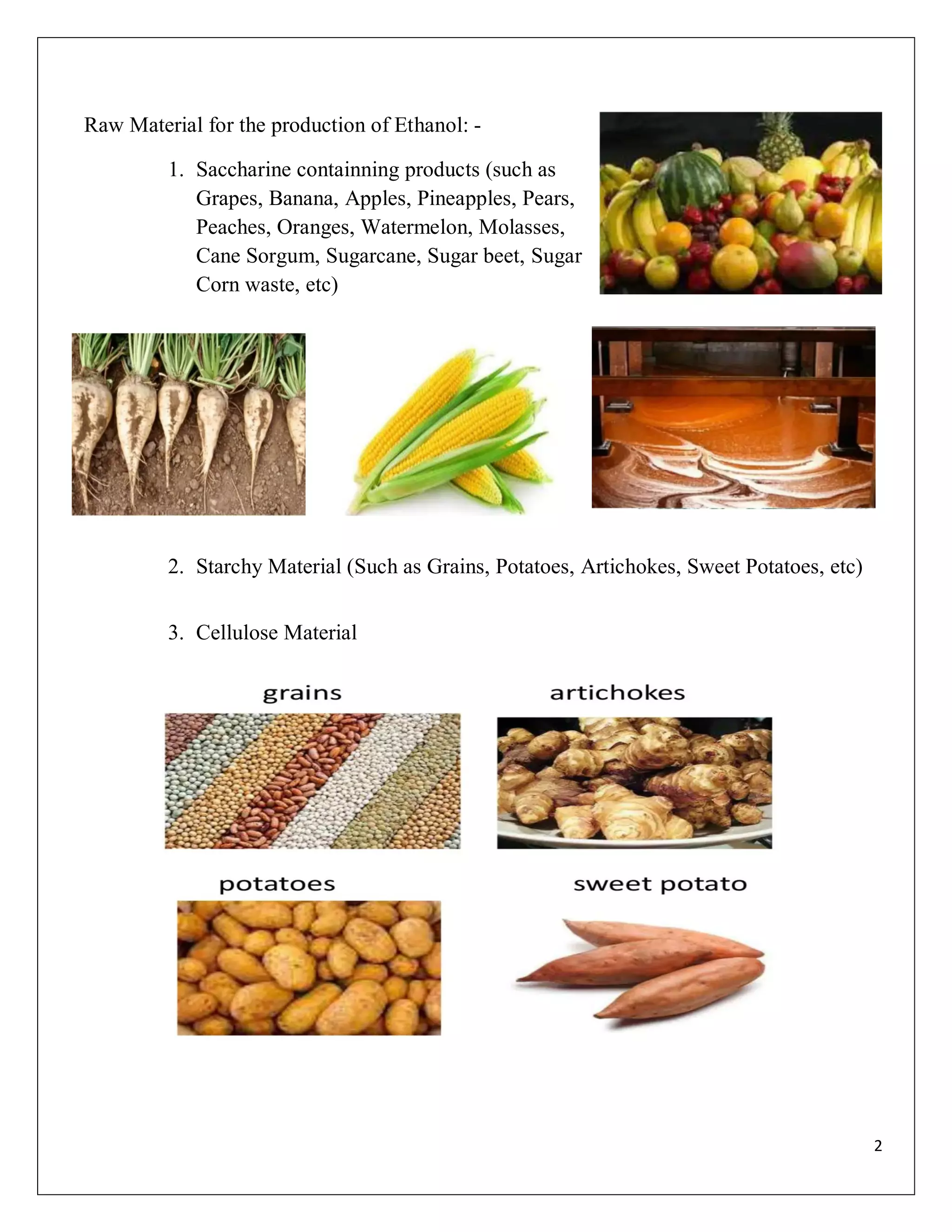 Production of ethanol | PDF