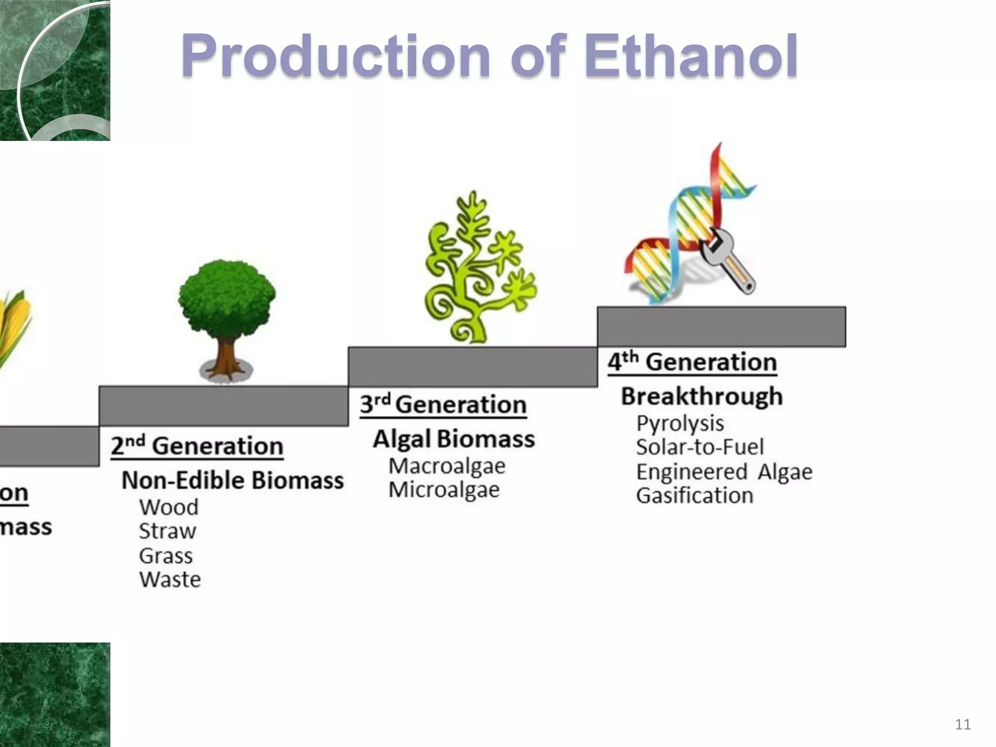 Production of ethanol from different sources | PPTX
