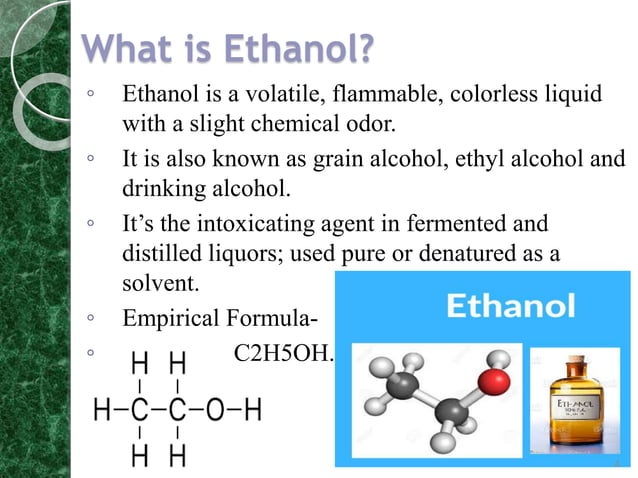 Production of ethanol from different sources | PPTX