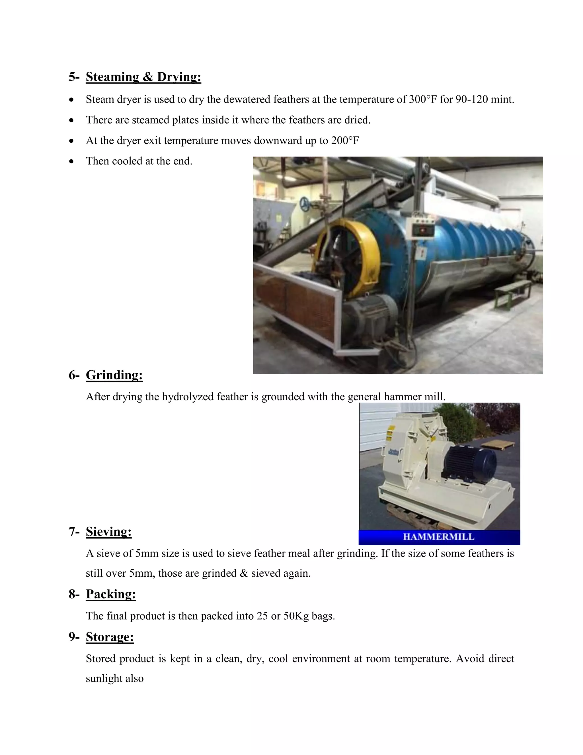 Production of feather meal | PDF